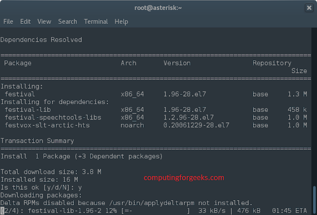 installation et configuration du serveur asterisk