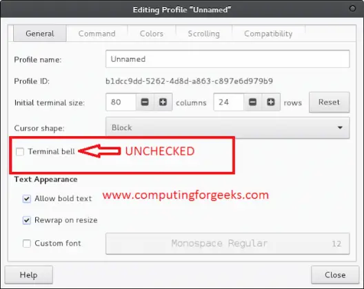How To Turn Off Terminal Beep Sound On Linux Computingforgeeks