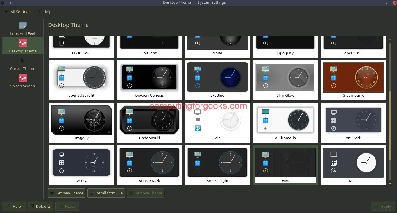 Top best KDE Plasma themes and icons | ComputingForGeeks