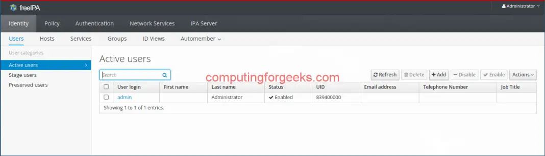 How To Install Freeipa Server On Centos 7 Rhel 7 Computingforgeeks
