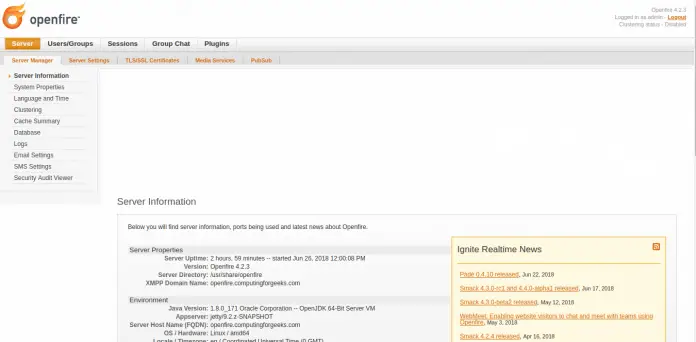 Install Openfire XMPP Chat Server on Ubuntu 22.04|20.04|18.04 ...