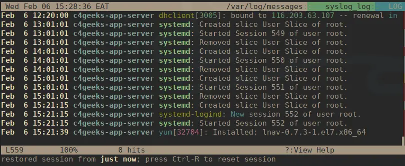 How To View Log Files In Linux With Lnav ComputingForGeeks