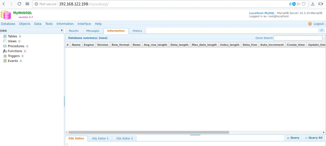 How To Install MyWebSQL on RHEL 8 / CentOS 8 | ComputingForGeeks How To Install MyWebSQL on RHEL 8 / CentOS 8 | ComputingForGeeks