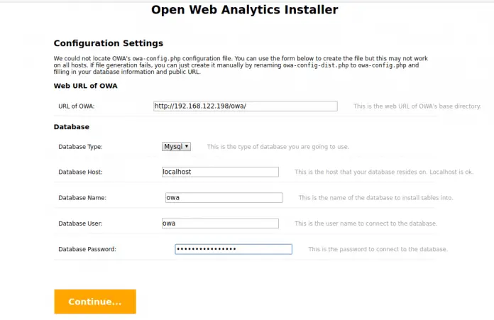 Install Open Web Analytics on RHEL 8 / CentOS 8 | ComputingForGeeks