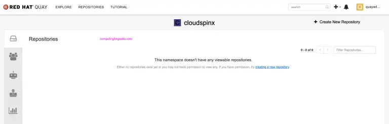 Setup Red Hat Quay Registry on Linux using Podman | ComputingForGeeks