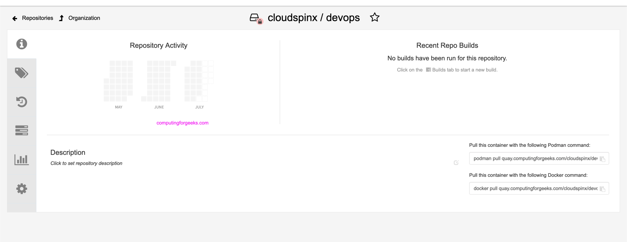 Setup Red Hat Quay Registry on Linux using Podman | ComputingForGeeks