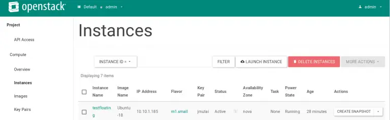 Assign a Floating IP Address to VM Instance in OpenStack | ComputingForGeeks
