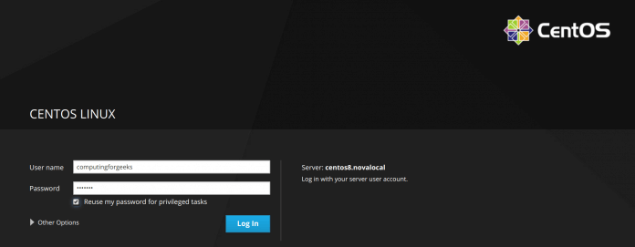 Manage Centos Rhel Rocky Linux Using Cockpit Web Computingforgeeks
