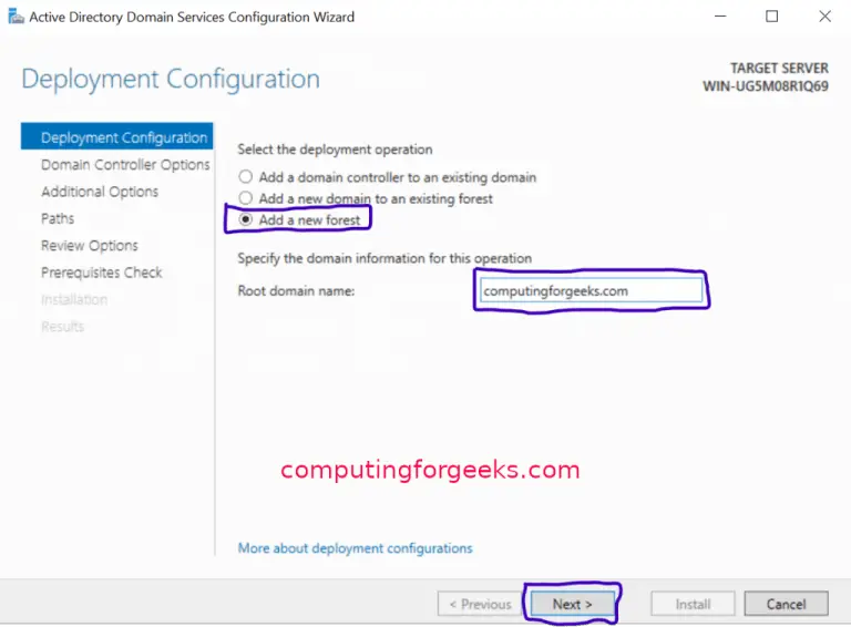 Install Active Directory Domain Services in Windows Server 2019 ...