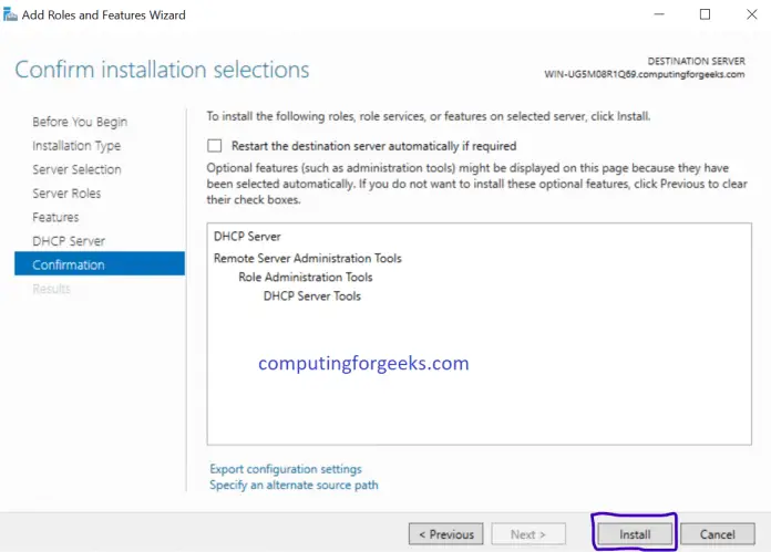 Install and Configure DHCP Server on Windows Server 2019 ...