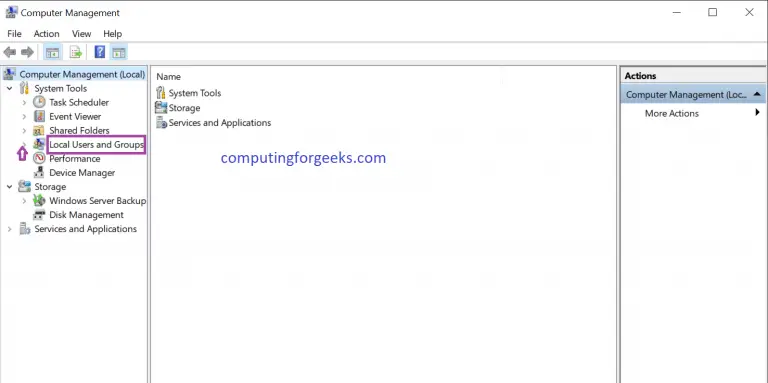 Adding a Local User Account to Windows Server 2019 | ComputingForGeeks