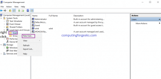 Adding a Local User Account to Windows Server 2019 | ComputingForGeeks