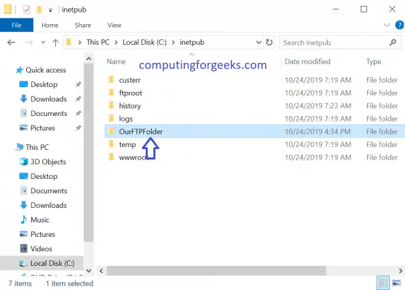 How To add FTP Site on Windows Server 2019 | ComputingForGeeks