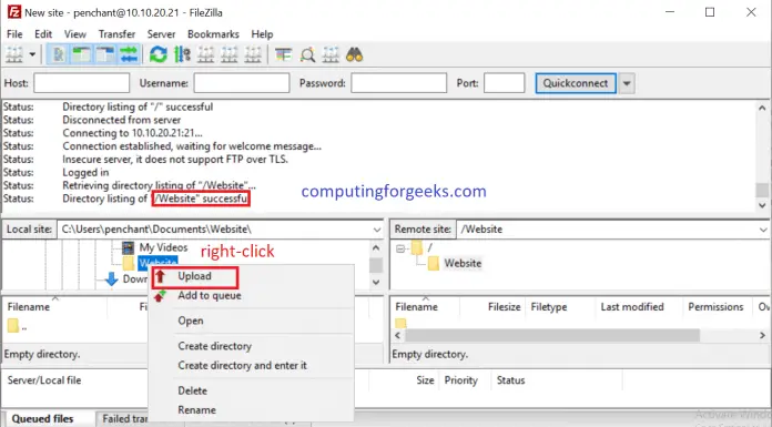 How To add FTP Site on Windows Server 2019 | ComputingForGeeks