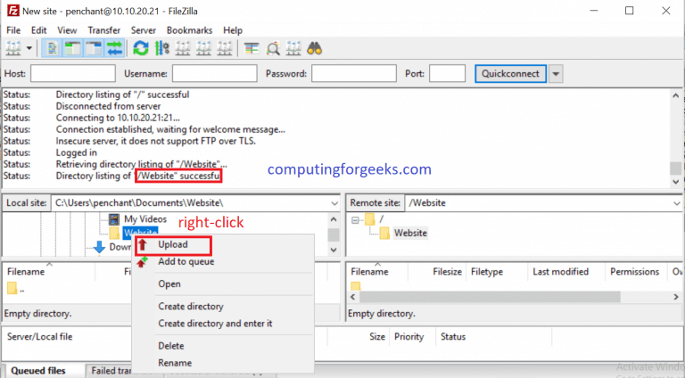 How To add FTP Site on Windows Server 2019 | ComputingForGeeks