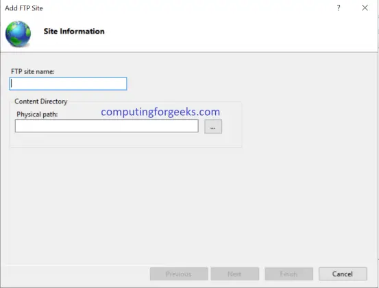 How To add FTP Site on Windows Server 2019 | ComputingForGeeks