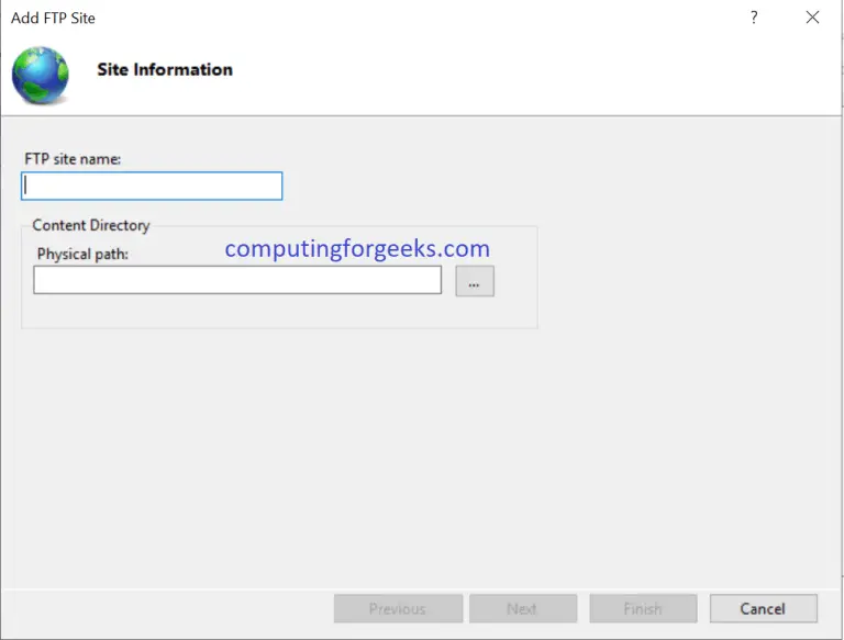 How To add FTP Site on Windows Server 2019 | ComputingForGeeks