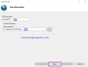 How To add FTP Site on Windows Server 2019 | ComputingForGeeks