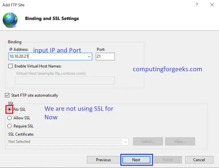 How To add FTP Site on Windows Server 2019 | ComputingForGeeks