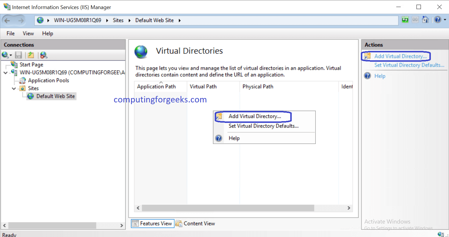 Configure Virtual Directory On Windows Iis Server 2019 Computingforgeeks 8533