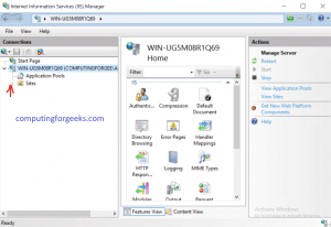 How To Configure Default Site in IIS Server 2019 | ComputingForGeeks ...