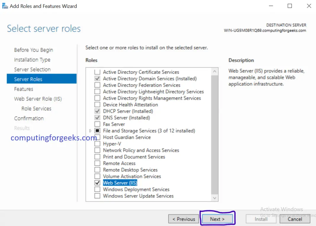 Configure Iis Web Server On Windows Server 2019 Computingforgeeks