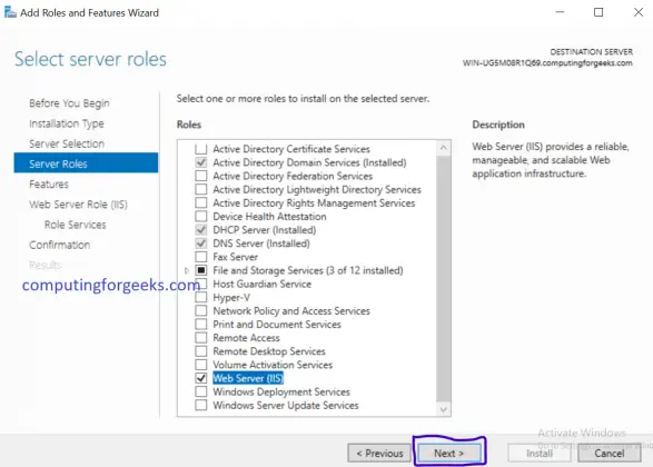 Configure IIS Web Server on Windows Server 2019 | ComputingForGeeks