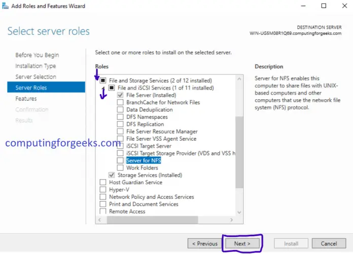 How To Configure NFS Server on Windows Server 2019 | ComputingForGeeks