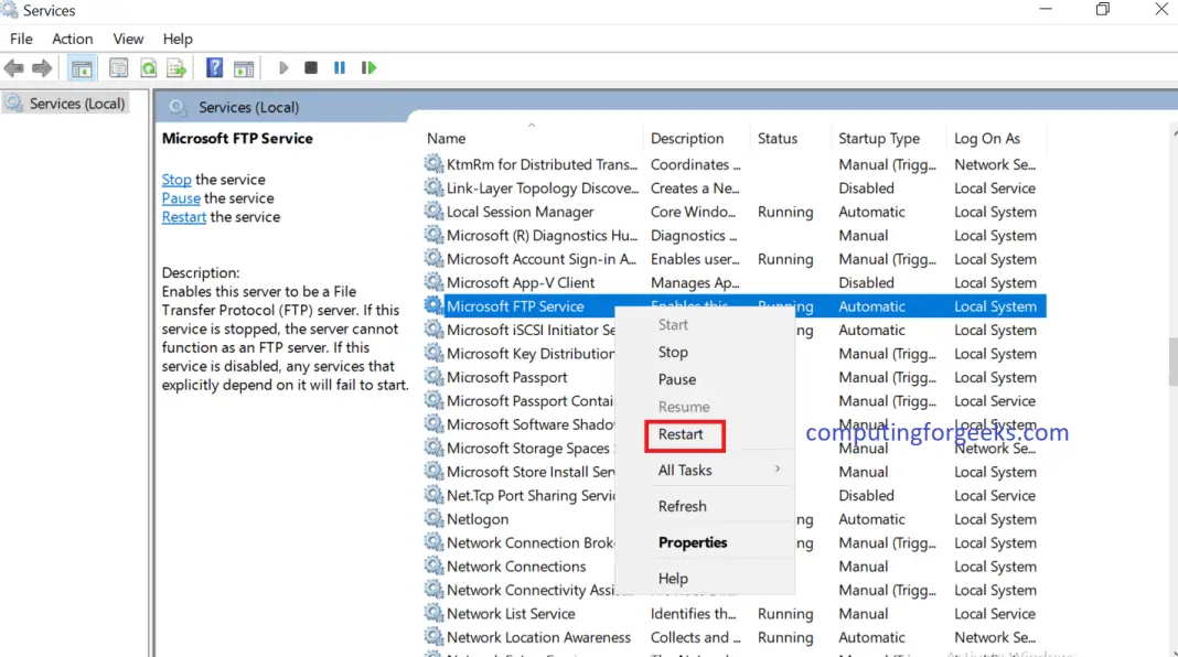 Install and Configure FTP Server on Windows Server 2019 | ComputingForGeeks