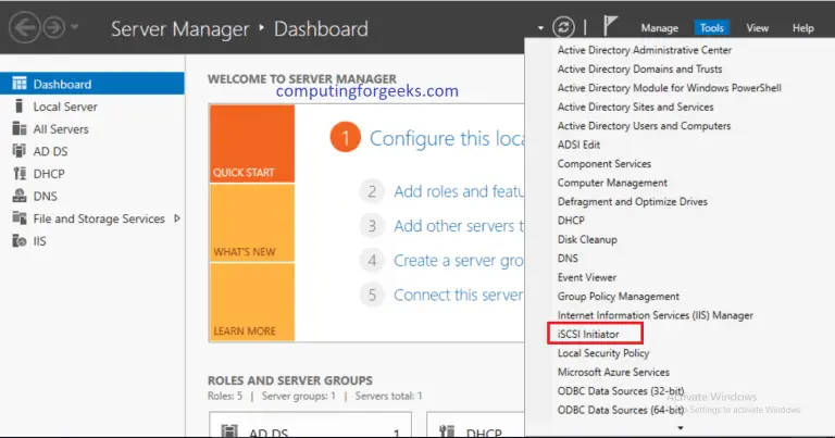 Configure iSCSI Initiator on Windows Server 2019 | ComputingForGeeks