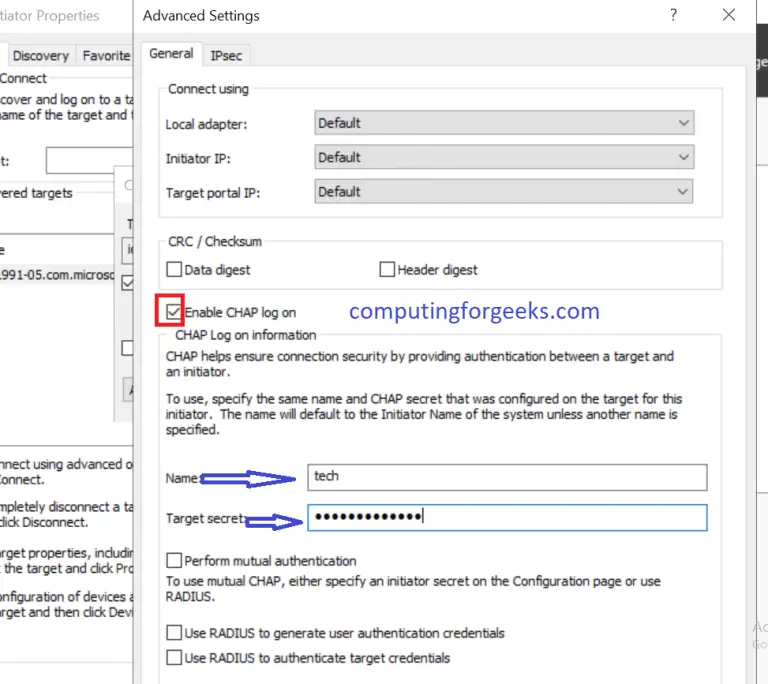 Configure iSCSI Initiator on Windows Server 2019 | ComputingForGeeks