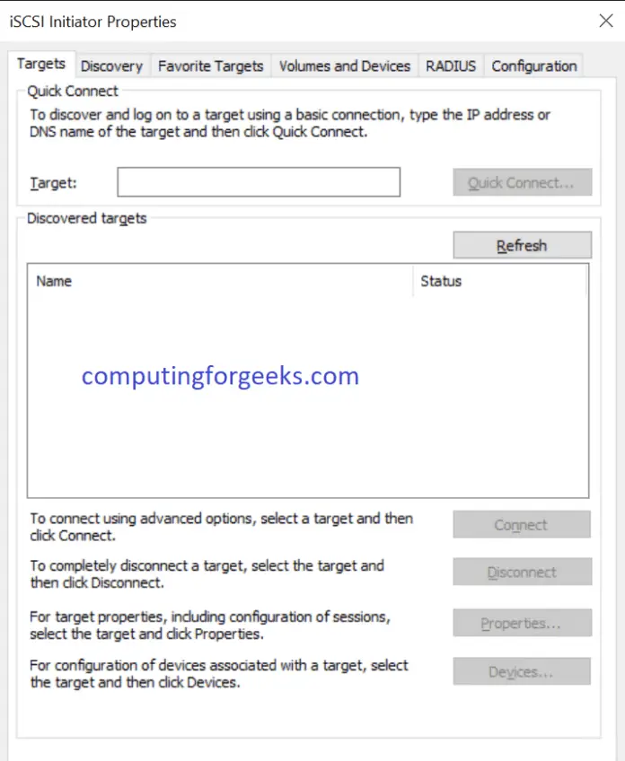 Configure Iscsi Initiator On Windows Server 2019 Computingforgeeks