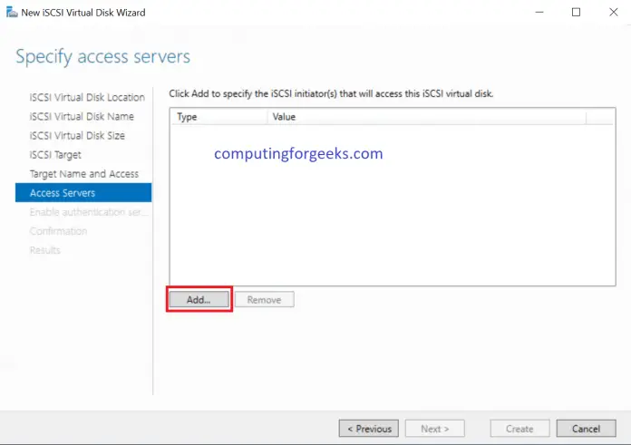 Install and Configure iSCSI Target on Windows Server 2019 | ComputingForGeeks
