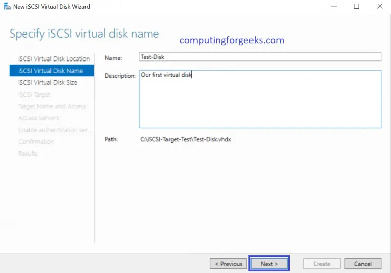Install and Configure iSCSI Target on Windows Server 2019 ...