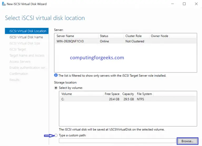 Install and Configure iSCSI Target on Windows Server 2019 ...