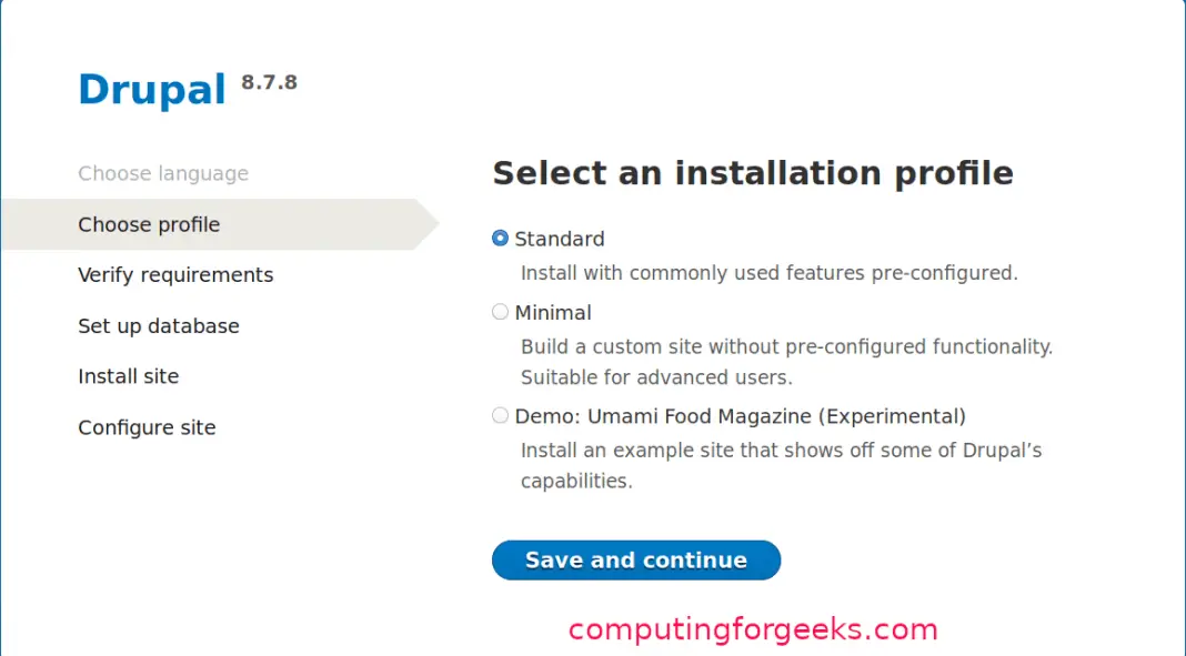 Install and Configure Drupal 8 on CentOS 8 / RHEL 8 | ComputingForGeeks