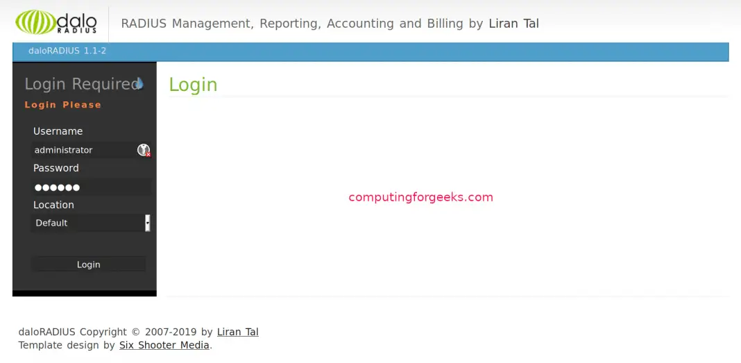 Install FreeRADIUS and Daloradius on Debian 10/11 | ComputingForGeeks