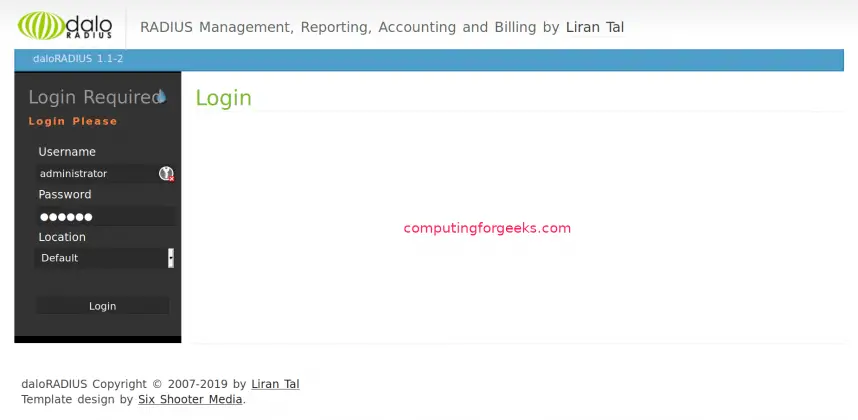 Install FreeRADIUS and Daloradius on Debian 10/11 | ComputingForGeeks