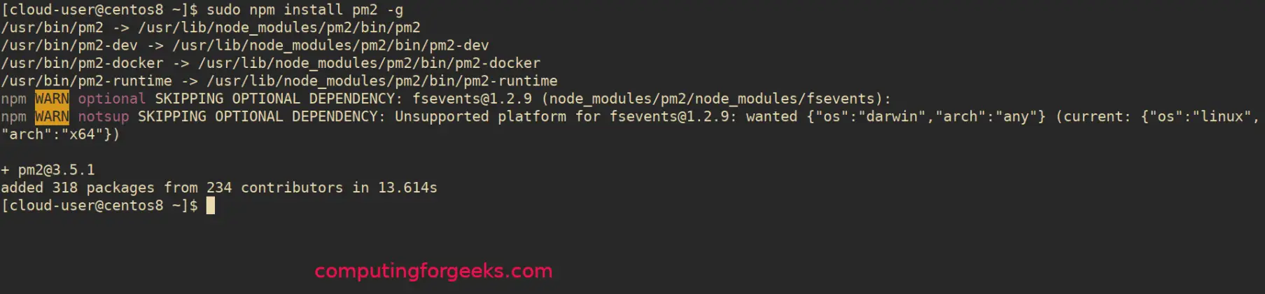 Install And Configure Ghost Cms On Centos 8 Rhel 8 Computingforgeeks