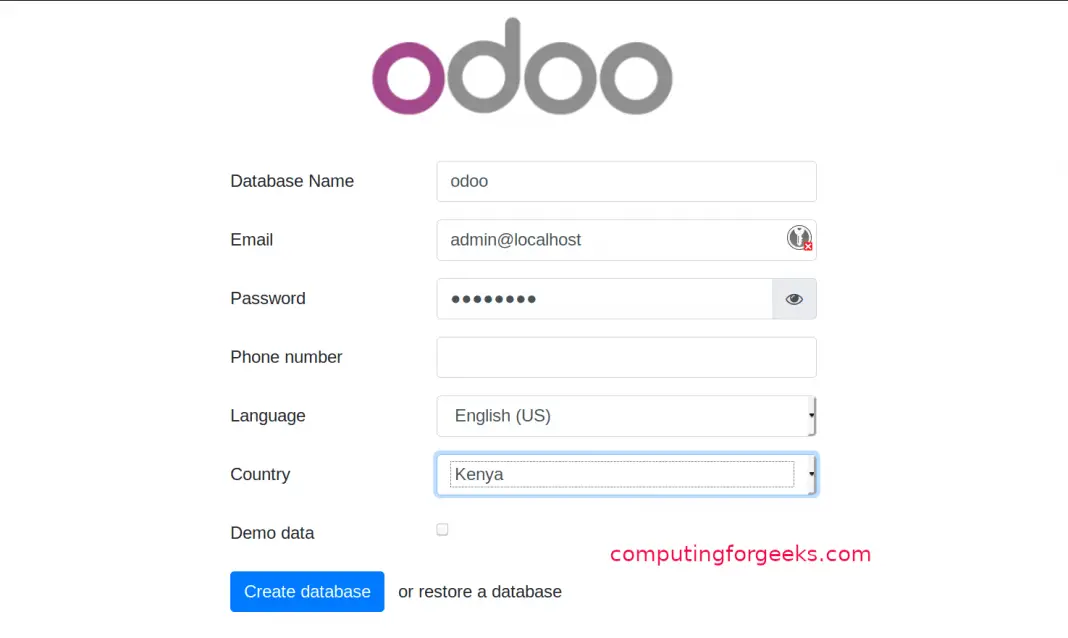 Install Odoo 15 on Debian 10 / Debian 11 | ComputingForGeeks