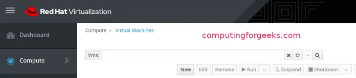 How To Install Virtual Machine From Iso On Ovirt Rhev Computingforgeeks