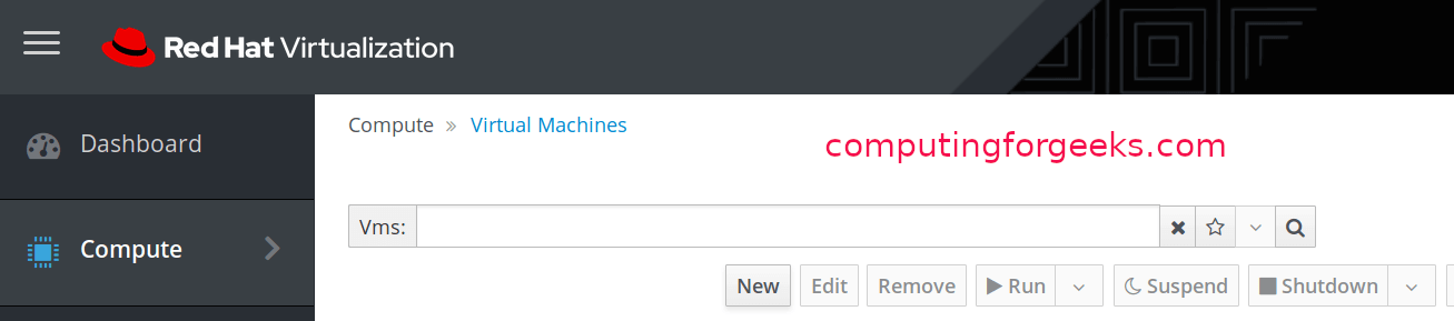 How To Install Virtual Machine from ISO on oVirt / RHEV | ComputingForGeeks