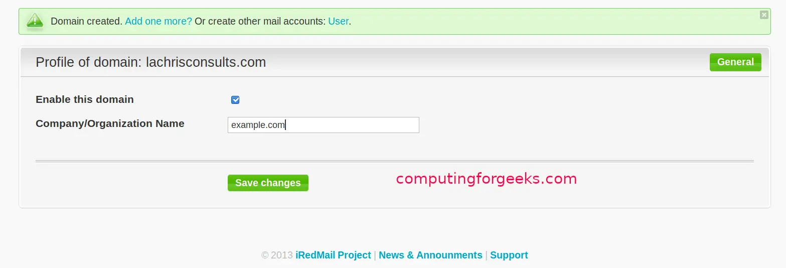 Add Domains and User Accounts to iRedMail Mail Server | ComputingForGeeks