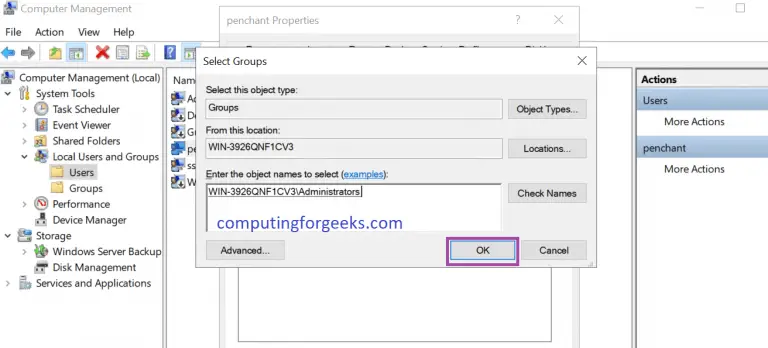 Adding a Local User Account to Windows Server 2019 | ComputingForGeeks
