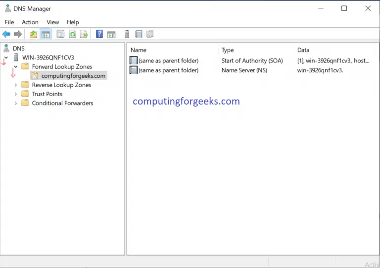 How To Add Dns Aptr Record In Windows Server 2019 Computingforgeeks