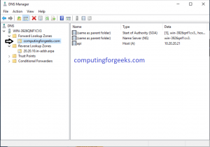 How To add DNS A/PTR Record in Windows Server 2019 | ComputingForGeeks
