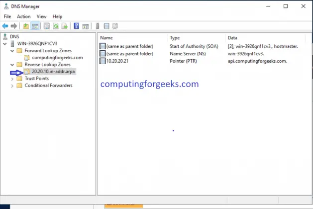 How To Add Dns Aptr Record In Windows Server 2019 Computingforgeeks 4988