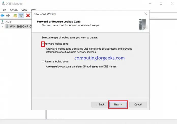 How To Add Dns Forward Lookup Zone In Windows Server 2019 Computingforgeeks