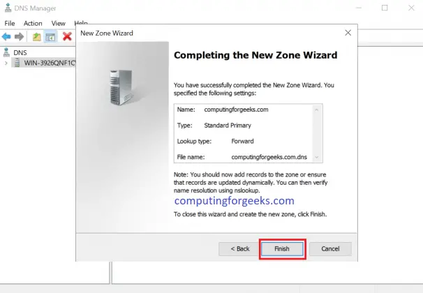 How To add DNS Forward Lookup Zone in Windows Server 2019 ...