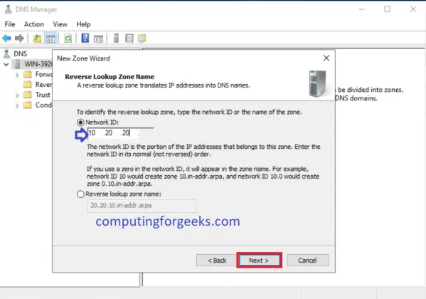 How To add DNS Reverse Lookup Zone in Windows Server 2019 ...